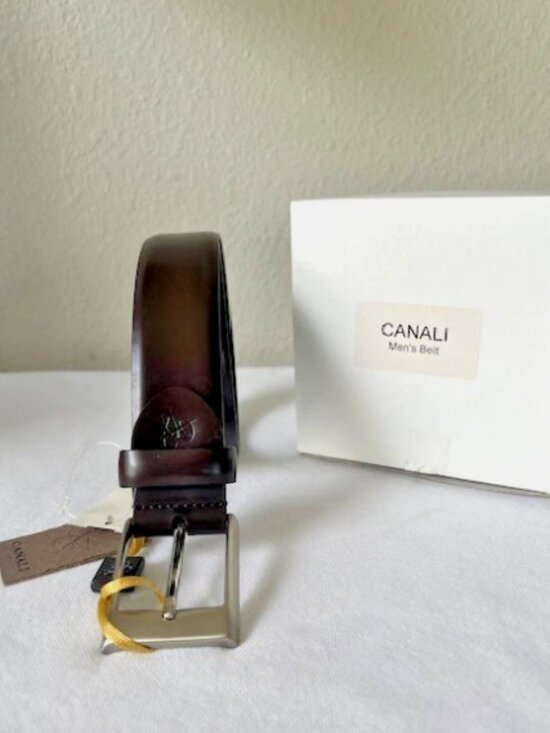 Canali | Accessories | Canali Mens Leather Belt Brown Made In Italy ...